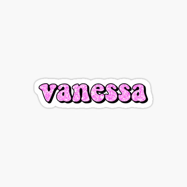 "aesthetic hot pink glitter vanessa name" Sticker for Sale by STAR10008 ...
