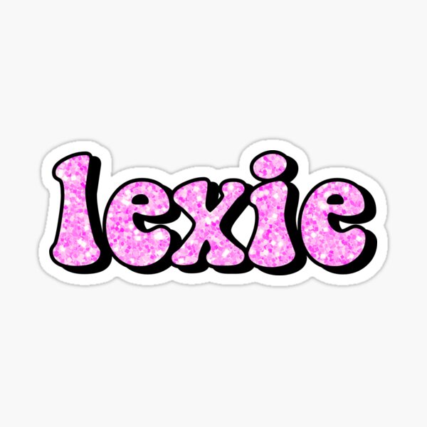 "aesthetic hot pink glitter lexie name" Sticker for Sale by STAR10008 ...