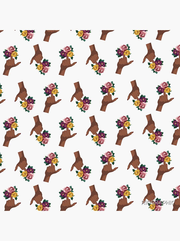"Middle finger flower pop art pattern" Sticker for Sale by RIOGRAPHIC ...