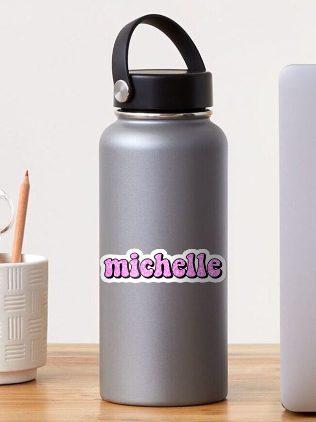 "aesthetic hot pink glitter michelle name" Sticker for Sale by ...
