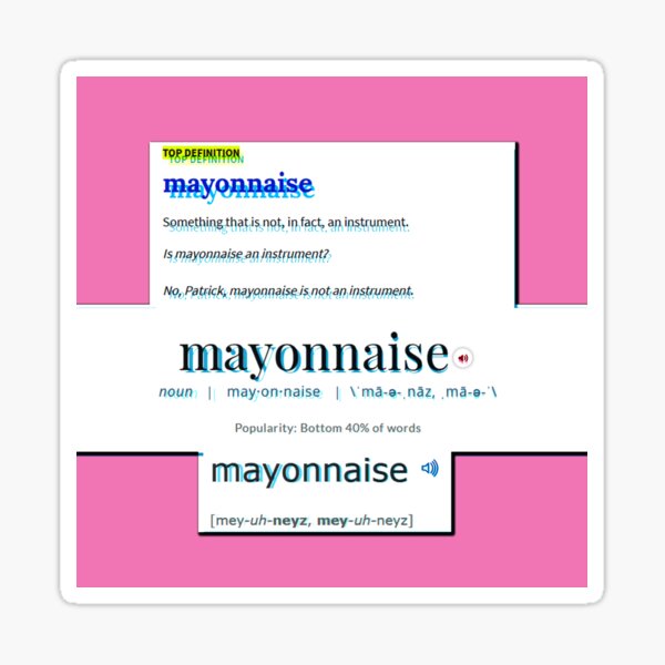 "MEY-UH-YES-PLZ!" Sticker by gasponce | Redbubble