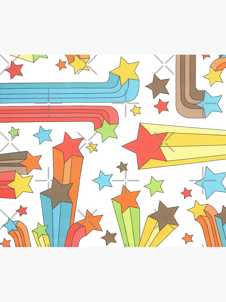"70s Stars - Pop Art Rainbow Pattern" Sticker for Sale by elevens ...
