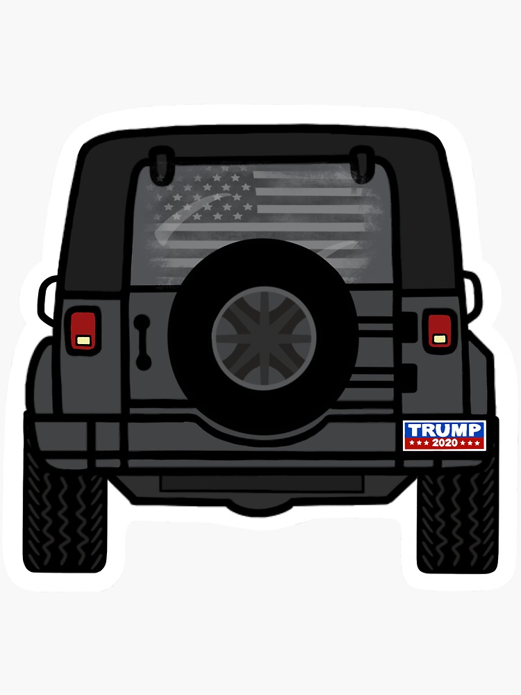 "Trump 2020 Jeep Design" Sticker for Sale by KindlyKerzman | Redbubble