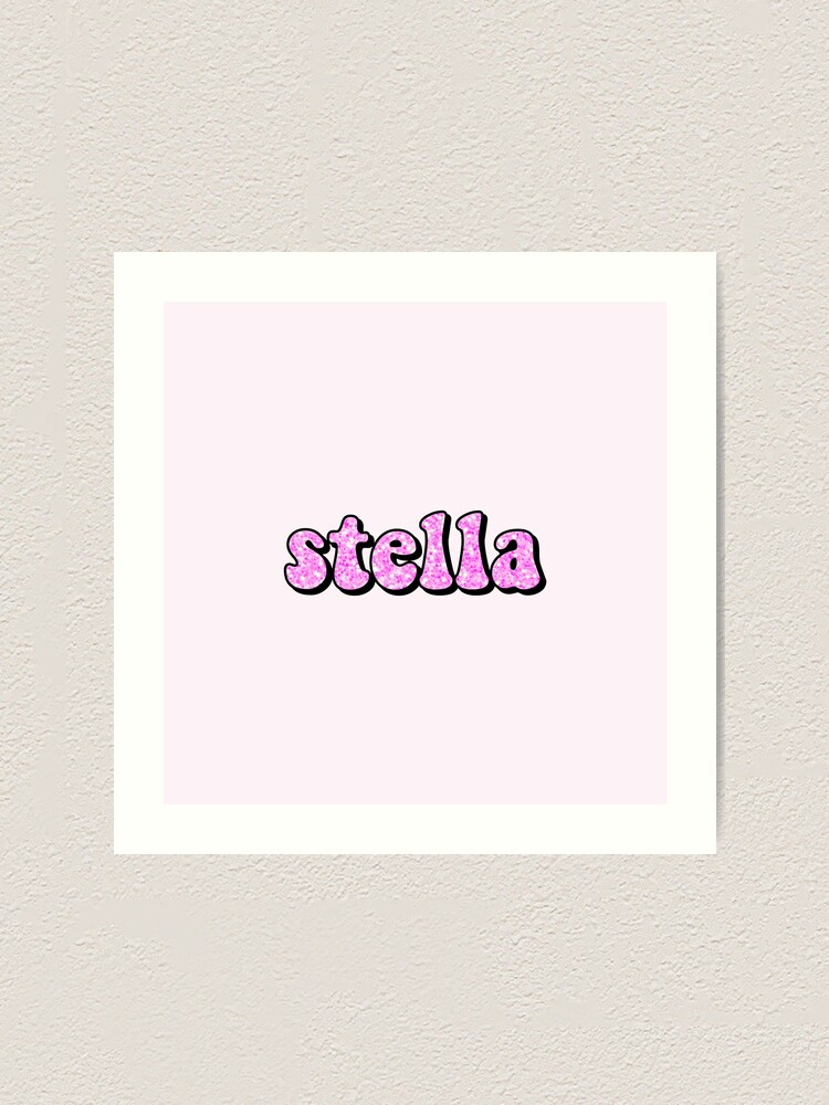 "aesthetic hot pink glitter stella name" Art Print by STAR10008 | Redbubble
