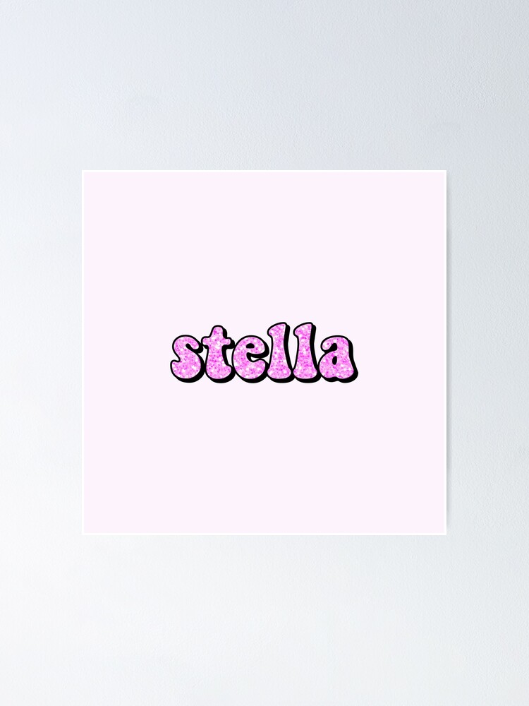 "aesthetic hot pink glitter stella name" Poster by STAR10008 | Redbubble
