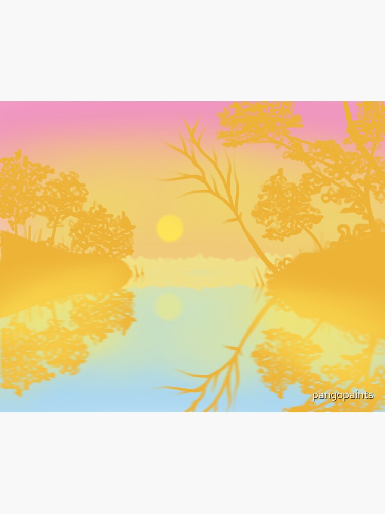 "Subtle Pan Nature Scene" Sticker for Sale by pangopaints | Redbubble