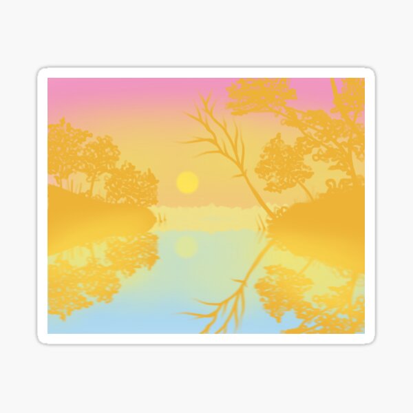 "Subtle Pan Nature Scene" Sticker for Sale by pangopaints | Redbubble