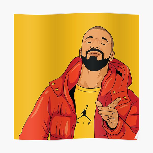 Póster «Dibujos De Drake Meme» de sherwinlde | Redbubble