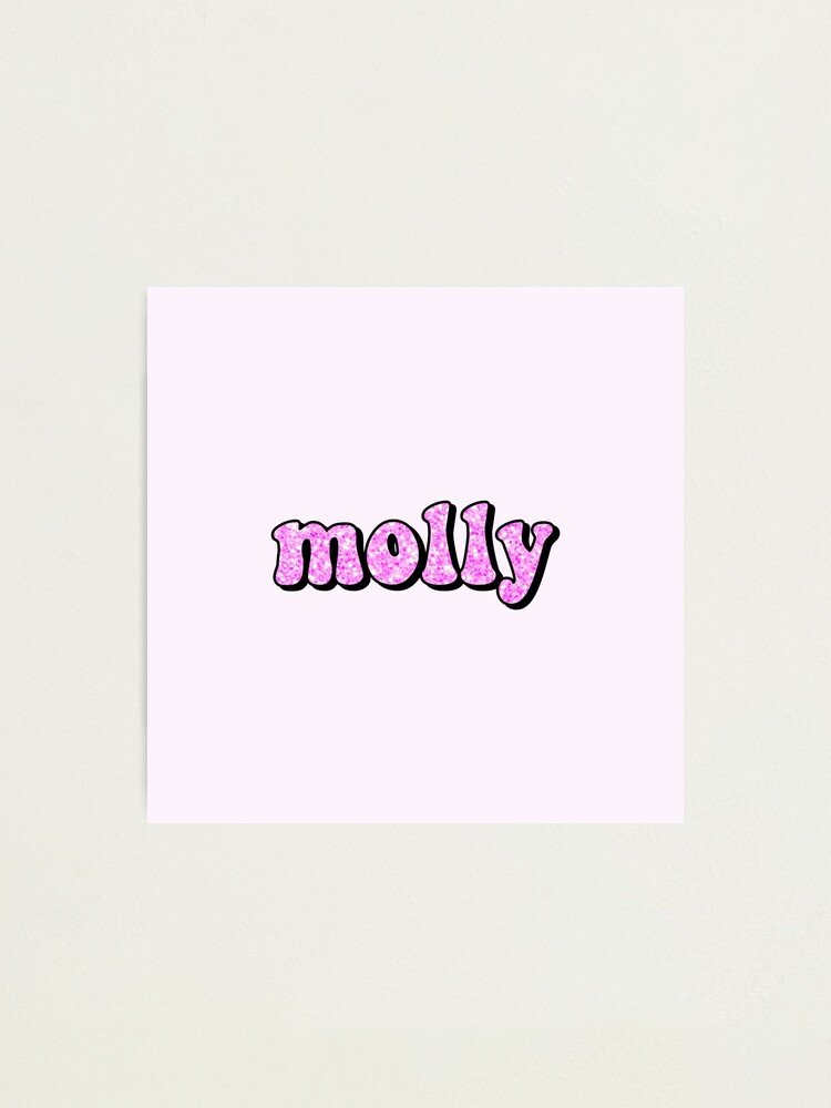 "aesthetic hot pink glitter molly name" Photographic Print by STAR10008 ...