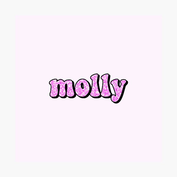 "aesthetic hot pink glitter molly name" Photographic Print by STAR10008 ...