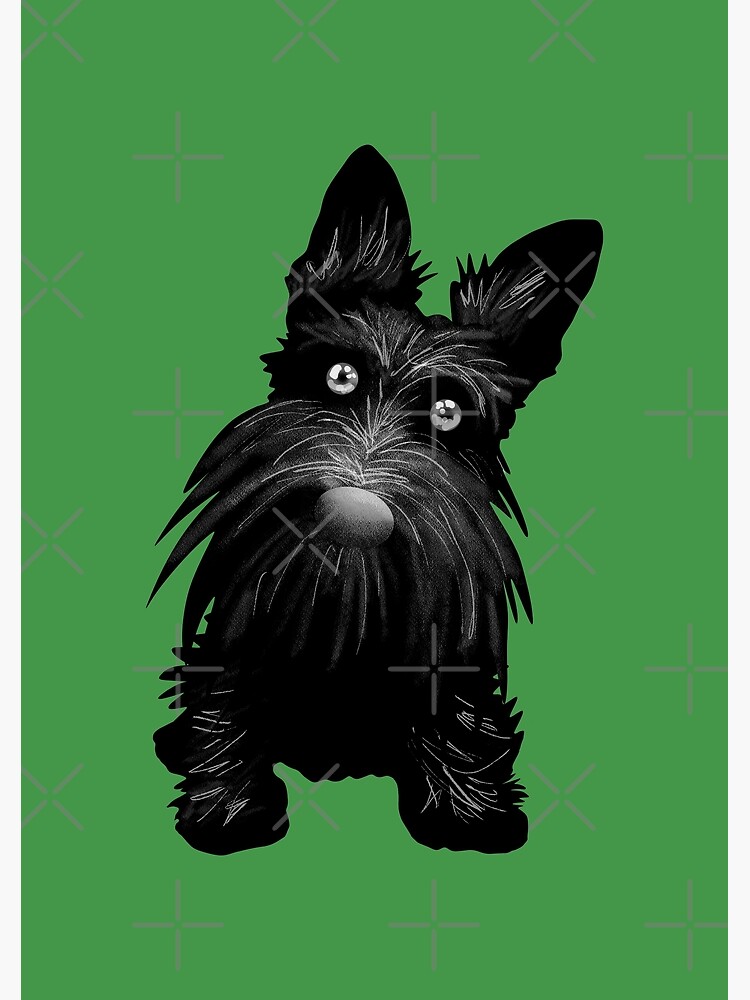 "Cute Scotty Scottie Dog - Bright Green" Poster by VicEllisArt | Redbubble