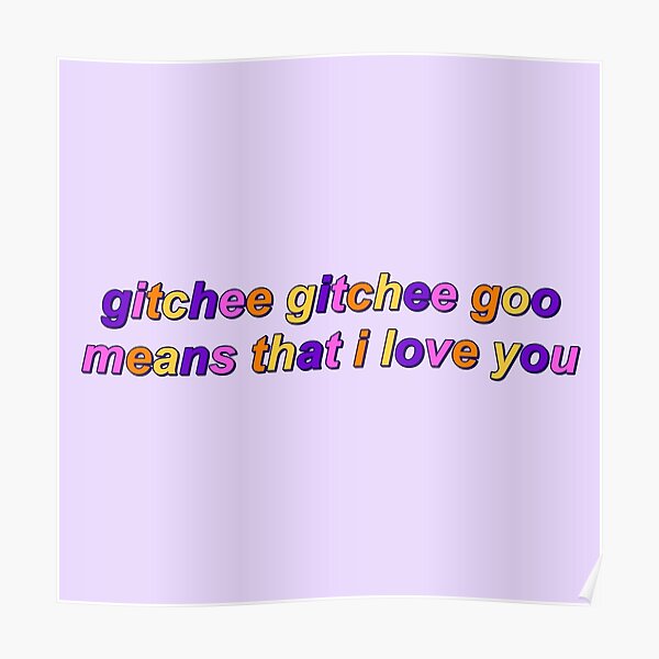 "Gitchee Gitchee Goo 1" Poster by WavyGrayvy | Redbubble