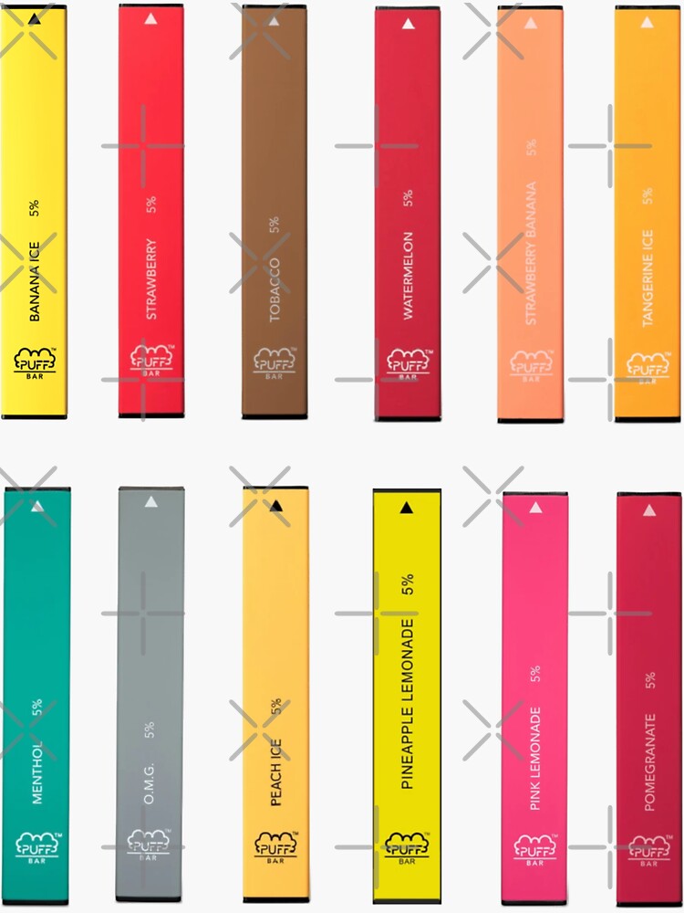 "Puff Bar Pack 1" Sticker for Sale by Cc8266 | Redbubble