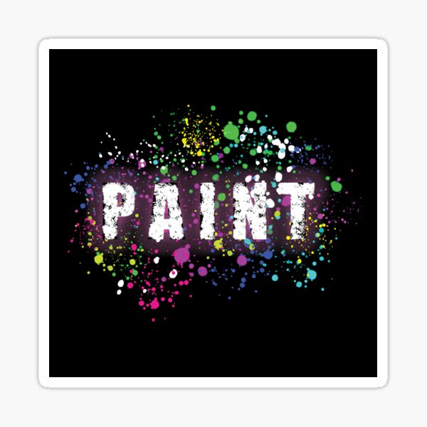 "Black White & Multicolored Paint Splatter" Sticker by ShockwaveDsg ...
