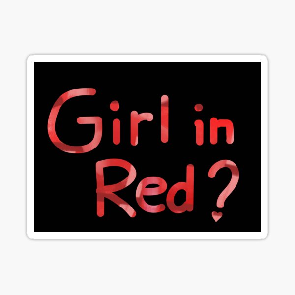 "Girl in red?" Sticker by sofiarr | Redbubble
