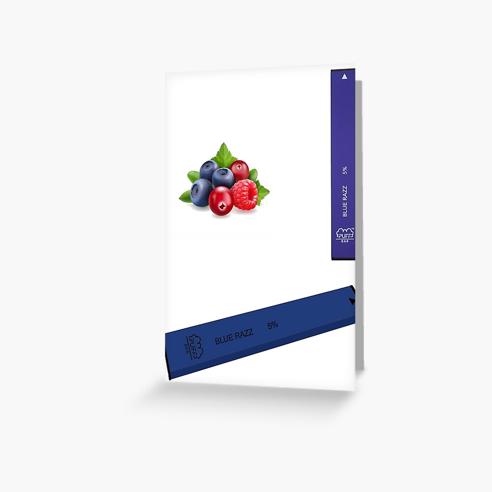 "Blue Razz Puff Bar Pack" Greeting Card for Sale by Cc8266 | Redbubble