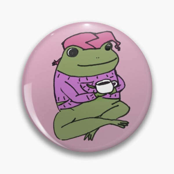 "Doppio Frog" Pin for Sale by durudurudoppio | Redbubble