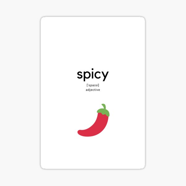 "spicy" Sticker for Sale by Art32Shop | Redbubble