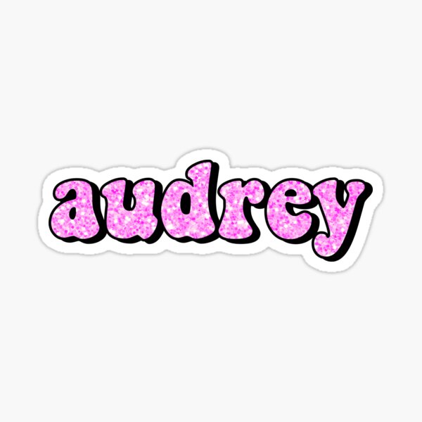 "aesthetic hot pink glitter audrey name" Sticker for Sale by STAR10008 ...