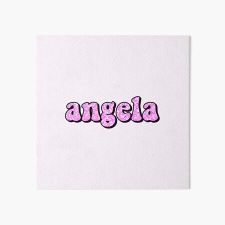 "aesthetic hot pink glitter angela name" Art Board Print for Sale by ...
