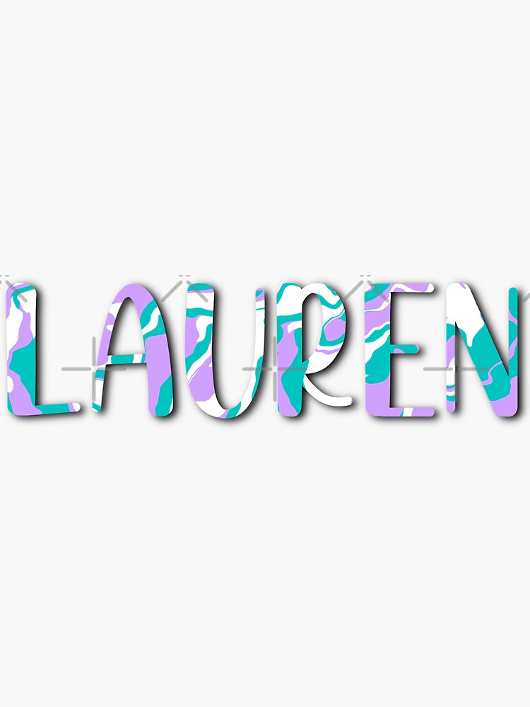 "Lauren" Sticker for Sale by dolphin1128 | Redbubble