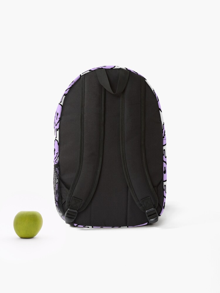 "Lilac Drippy Smiley Face" Backpack for Sale by ArtbyAvaW | Redbubble