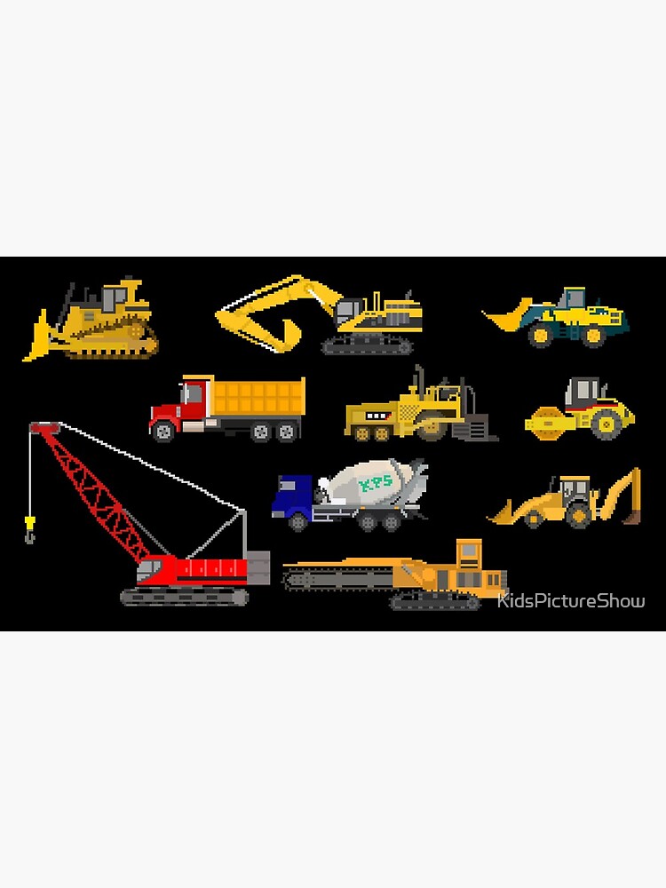 "Construction Vehicles - The Kids' Picture Show" Canvas Print for Sale ...