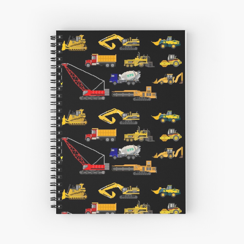 "Construction Vehicles - The Kids' Picture Show" Spiral Notebook for ...