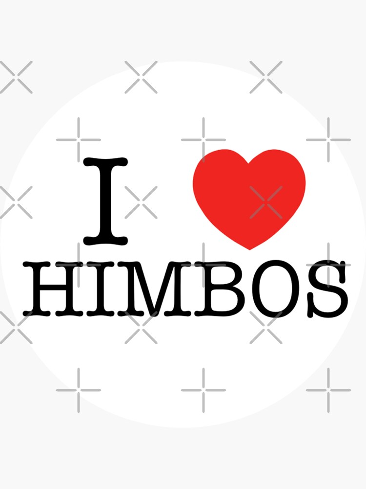 "himbos only!" Sticker for Sale by eggsoap | Redbubble