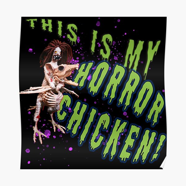 "This Is My Horror Chicken in Space! | Zombie Halloween Horror Jesus ...