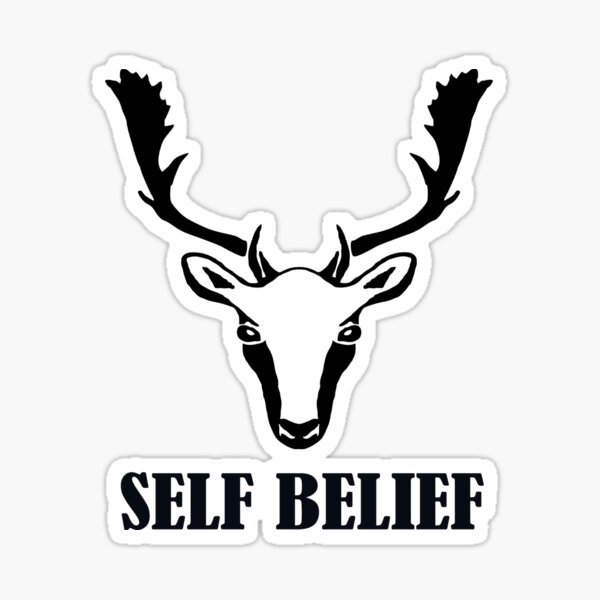 "SELF BELIEF" Sticker by ML-fashion | Redbubble