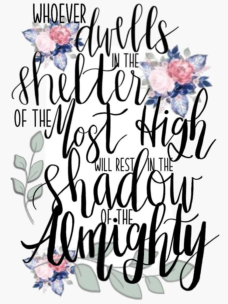 "Psalm 91" Sticker by Nberard2 | Redbubble