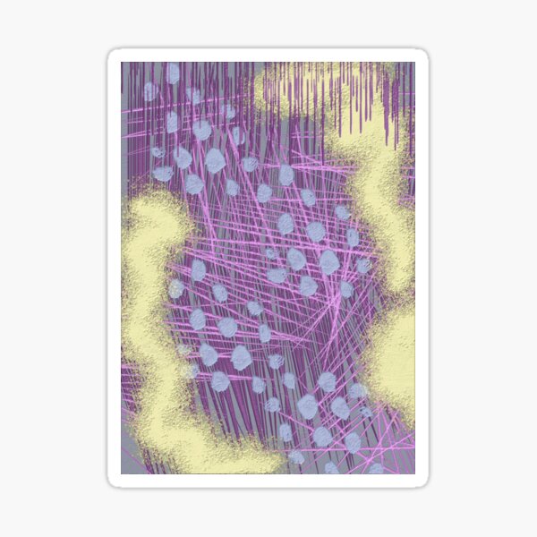 "Abstract inspired by the 1980s new wave scene" Sticker for Sale by ...