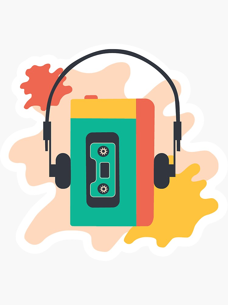 "walkman sticker " Sticker for Sale by nicolelieber | Redbubble