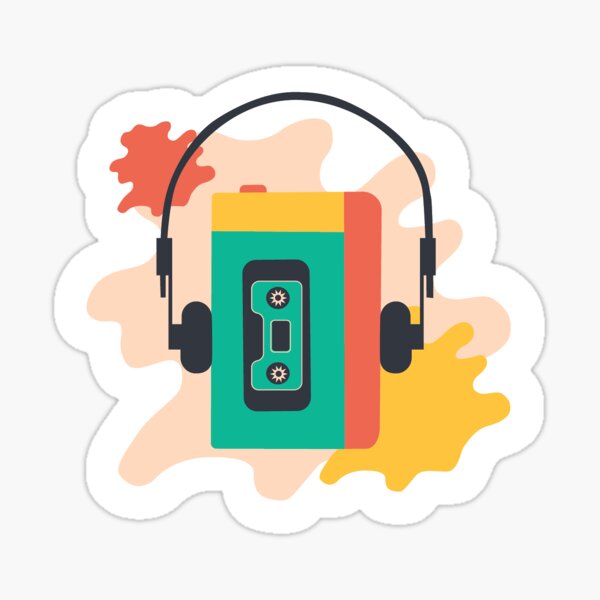 "walkman sticker " Sticker for Sale by nicolelieber | Redbubble
