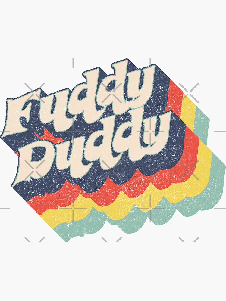 "fuddy duddy sticker and mask" Sticker by rampad1 | Redbubble