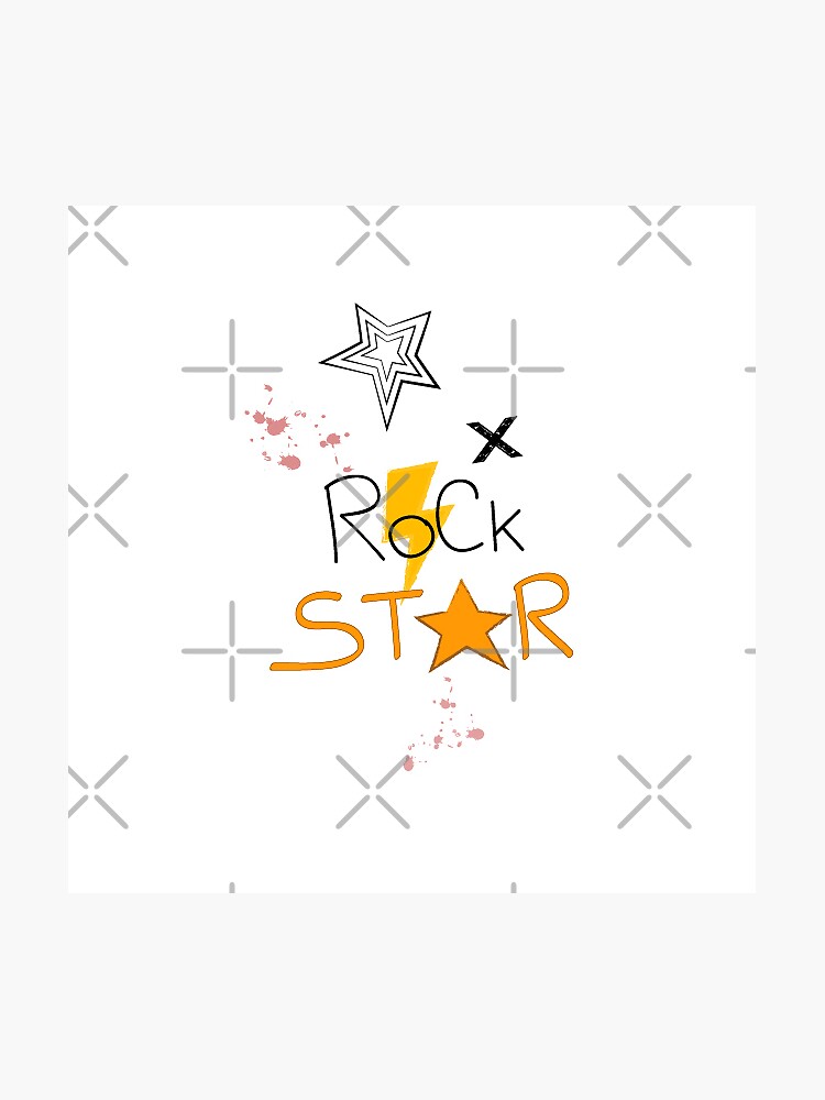 "Rock Star" Sticker by cyangreen | Redbubble