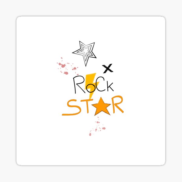 "Rock Star" Sticker by cyangreen | Redbubble
