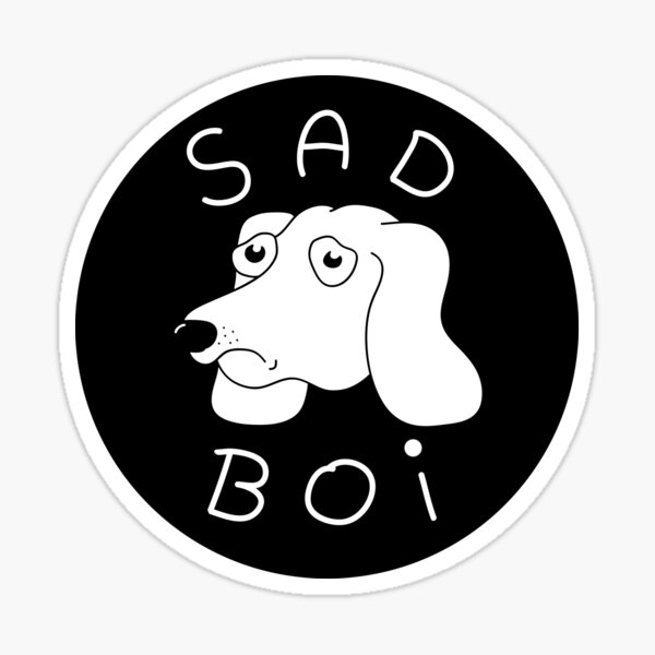 "SAD BOi" Sticker by popcornpunkZ | Redbubble