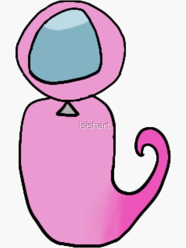 "Astro-ghost (Pink)" Sticker for Sale by Isishart | Redbubble