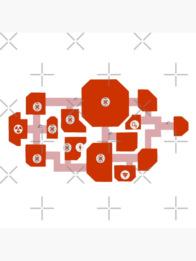 "Among Us The Skeld Map" Clock by BroadwaynMakeup | Redbubble