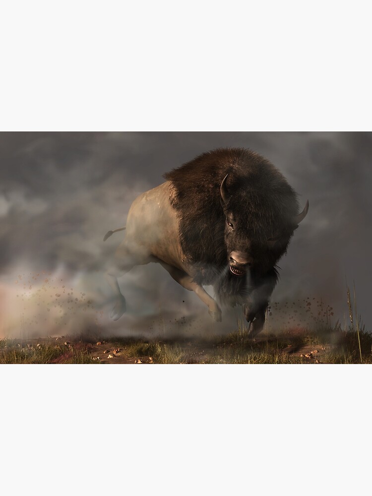"Charging Buffalo " Art Print for Sale by DanielEskridge | Redbubble