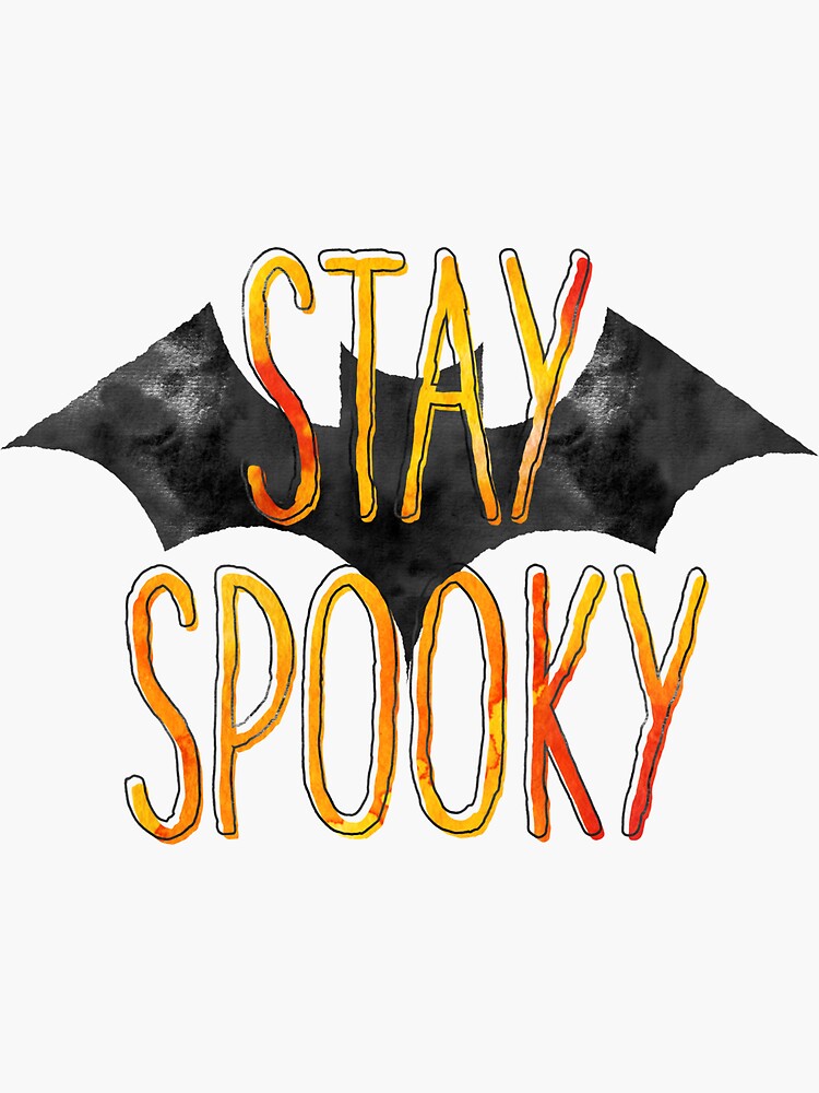 "Stay Spooky Scary Halloween Bat" Sticker for Sale by thefrshmachine ...