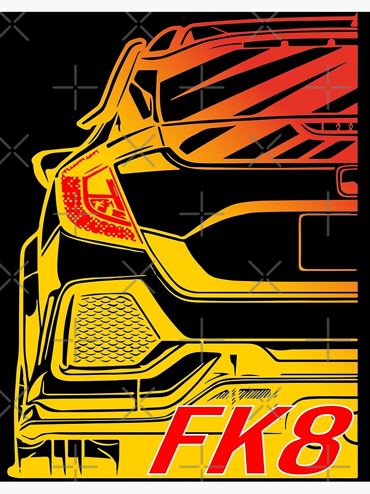 "Honda Civic Turbo FK8" Poster for Sale by TwoLinerDesign | Redbubble