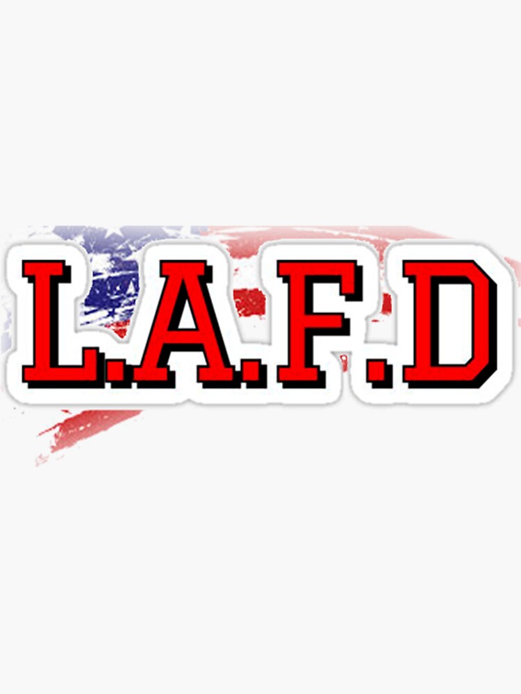 "LAFD" Sticker for Sale by tunsiunhin | Redbubble