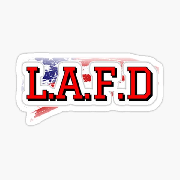 "LAFD" Sticker for Sale by tunsiunhin | Redbubble