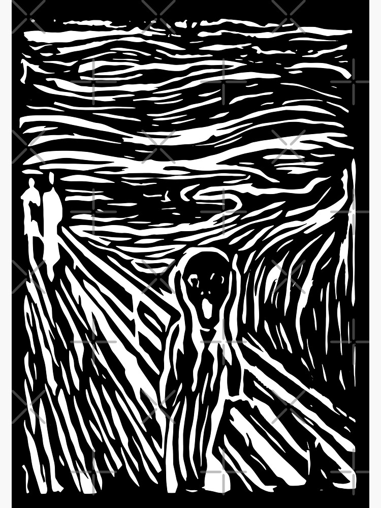"THE SCREAM STENCIL ART" Sticker by UGHart | Redbubble