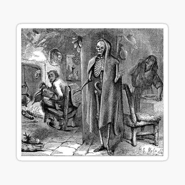 "Death and the compadre - Harden S. Melville" Sticker for Sale by ...