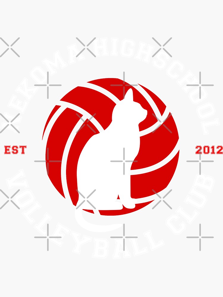 "Haikyuu!! Nekoma Highschool Volleyball Club Logo" Sticker by ...