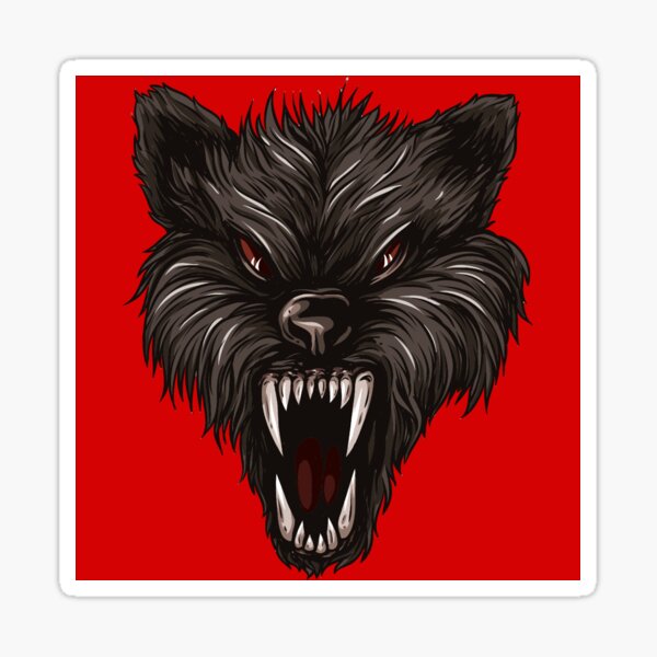 "Werewolf" Sticker by BURPdesigns | Redbubble
